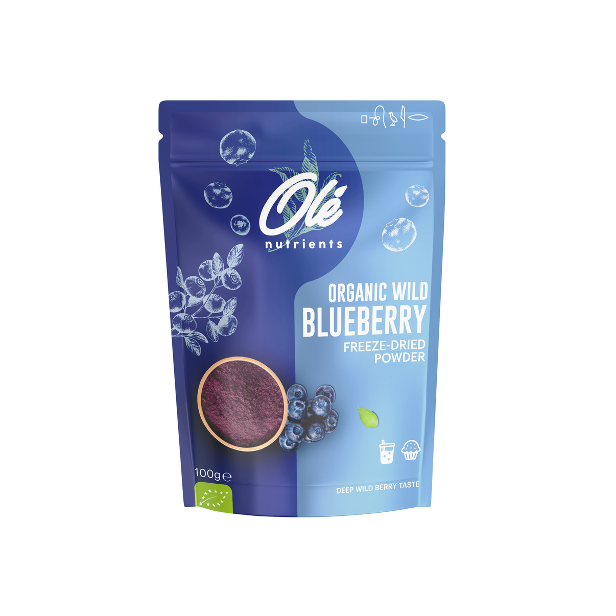 Organic Wild Freeze-Dried Blueberry Powder 100g – olenutrients.com
